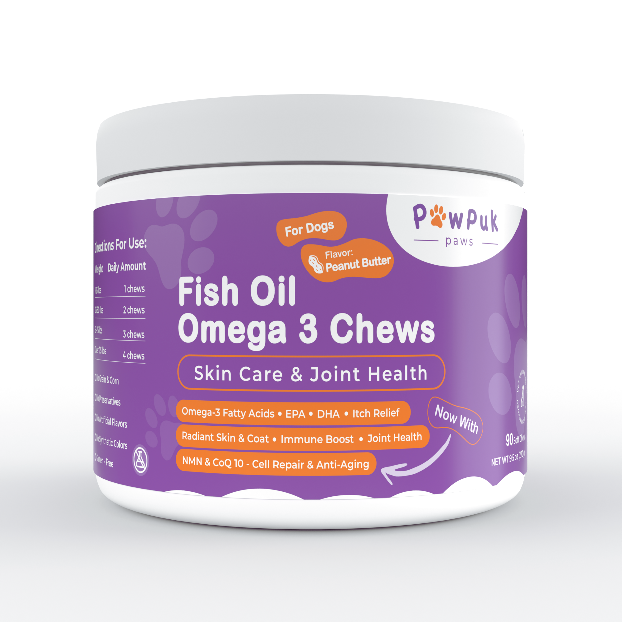 Fish Oil Omega 3 Chews – PawPuk Paws